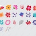 Abstract Floral Clipart Bundle – Hand-drawn Spring Flowers and Leaves ...