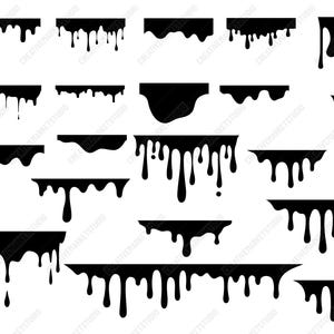 Dripping Melting Borders SVG Bundle | Dripping Svg, Drip Borders, Cut ...