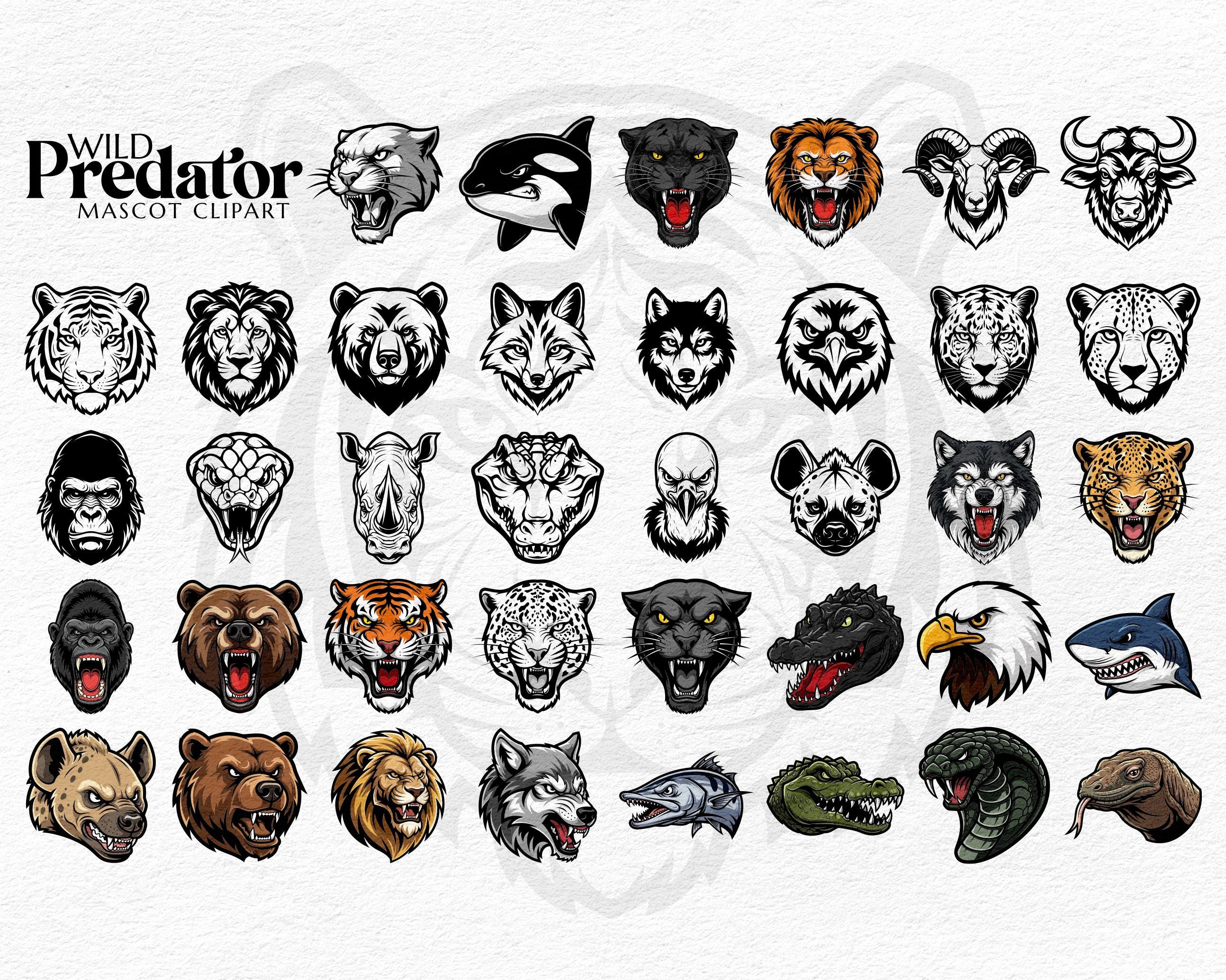 Fierce Mascot SVG PNG Bundle – Animal Logo Clipart for Gaming, Esports ...