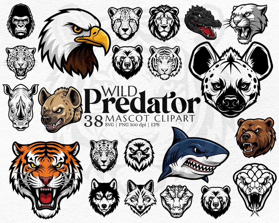 Fierce Mascot SVG PNG Bundle – Animal Logo Clipart for Gaming, Esports ...