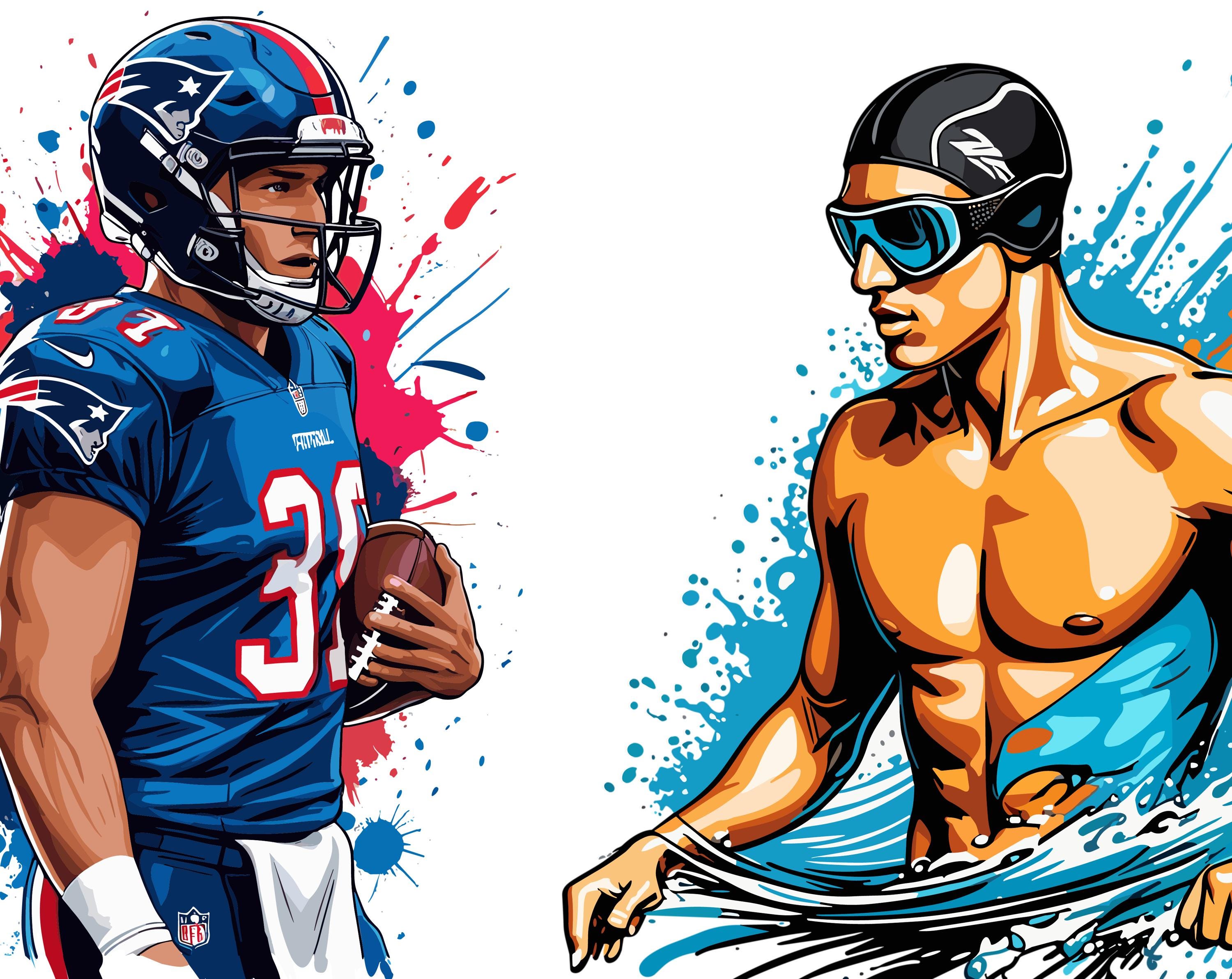 Sports Illustration Clipart Bundle – Soccer, Baseball, Football SVG PNG ...