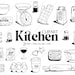 Kitchen Doodle Clipart SVG Bundle – Hand-drawn Utensils and Food PNG ...