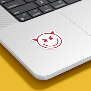 Evil Smiley Face SVG Bundle – Groovy Devil Emoji PNG for Crafts, T ...