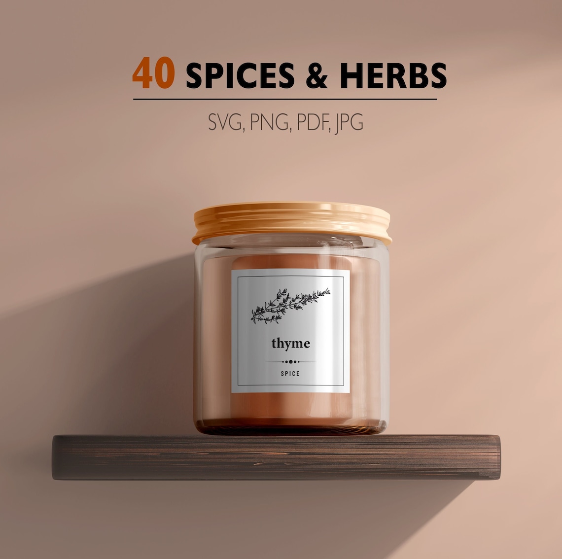 Printable Spice Jar Labels Modern Minimalist Spice Jar Label Template ...
