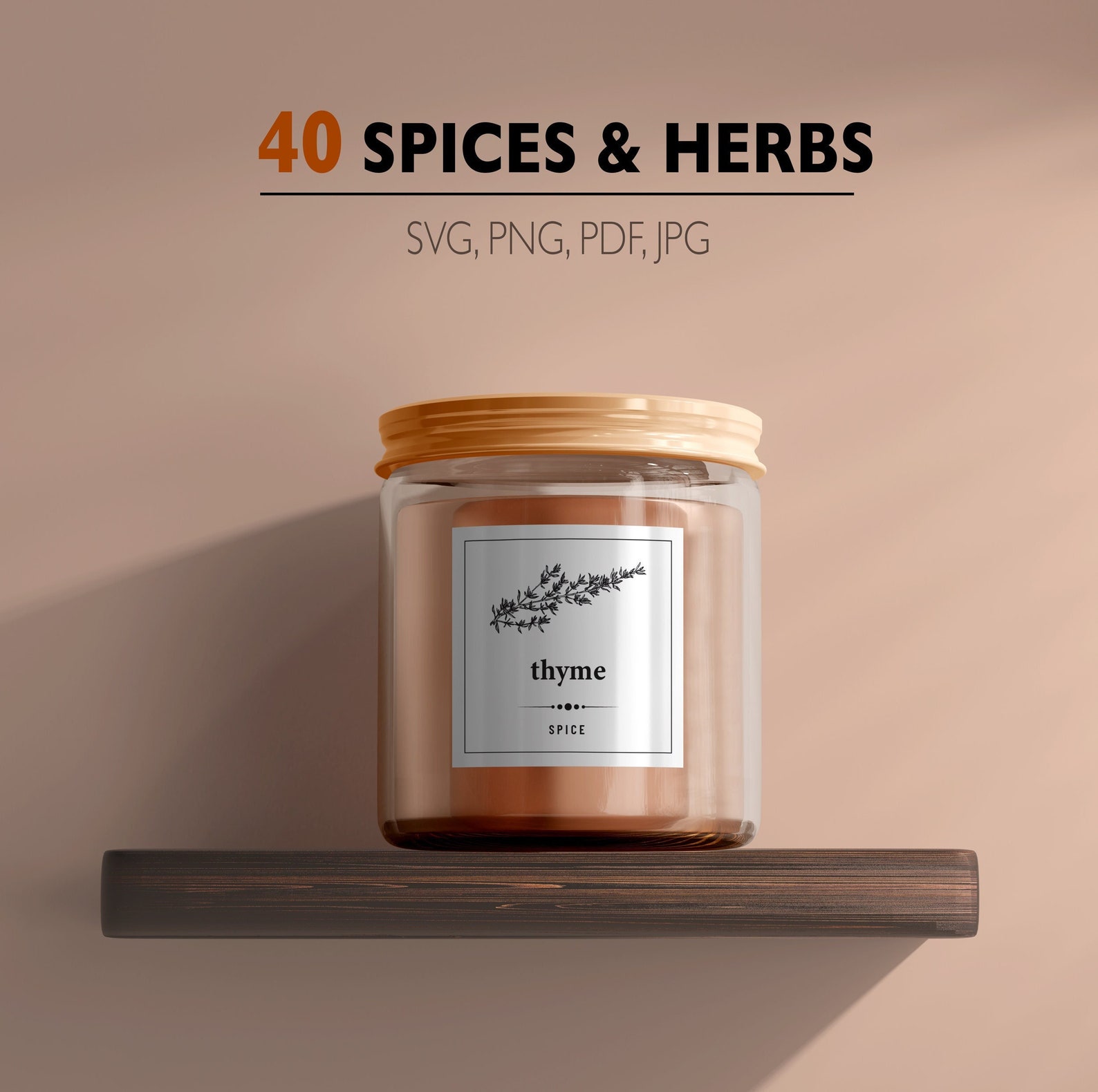 Printable Spice Jar Labels Modern Minimalist Spice Jar Label Template ...