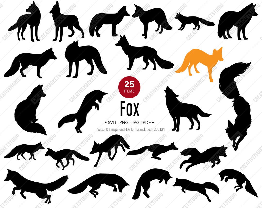 Fox SVG Bundle – Clipart and Silhouette Cut Files for Cricut and ...