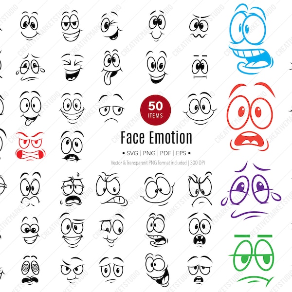 Emotions Clip Art - Etsy