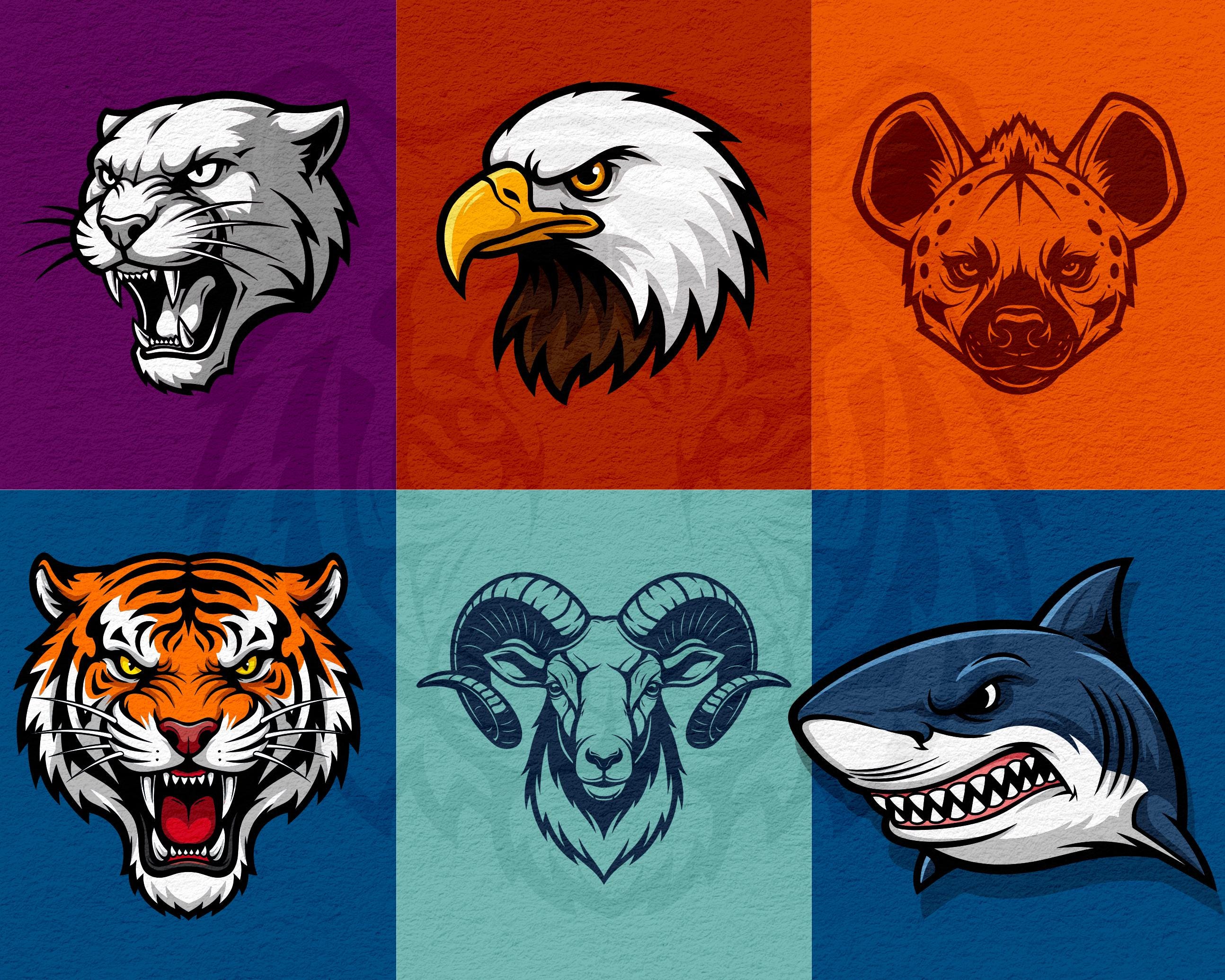 Fierce Mascot SVG PNG Bundle – Animal Logo Clipart for Gaming, Esports ...