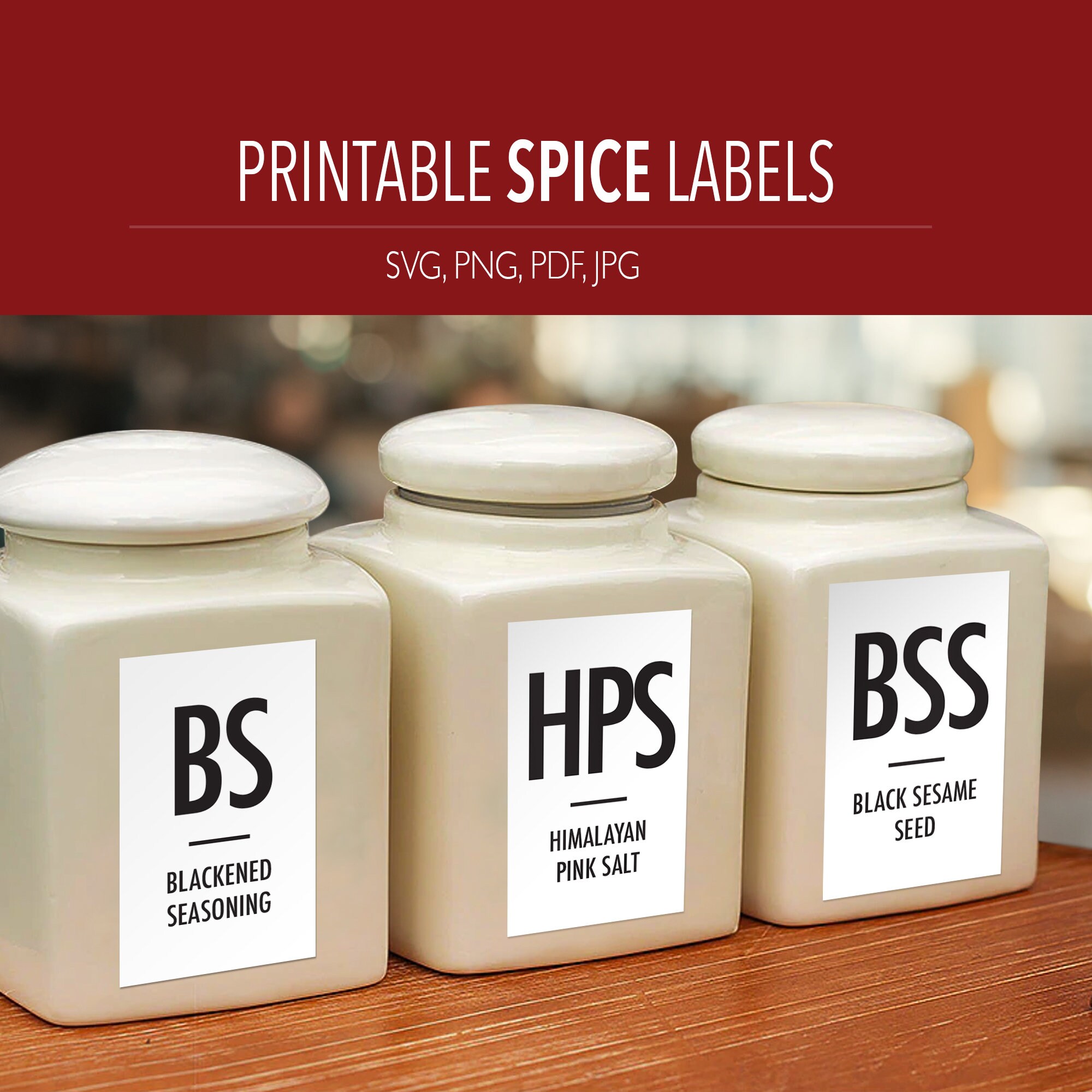 Spice Labels minimalist Design, Modern Spice Labels, Pantry Labels ...