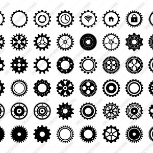 Gears SVG Bundle – Industrial Sprocket Clipart PNG for Crafts and DIY ...