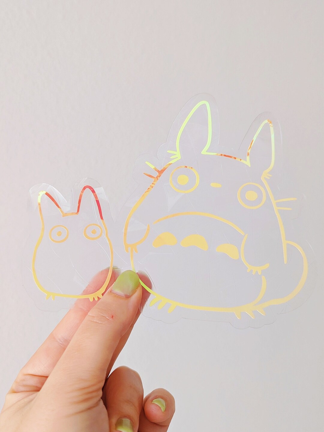 Chibi Totoro Suncatcher, Studio Ghibli Window Sticker, Rainbow Rays ...