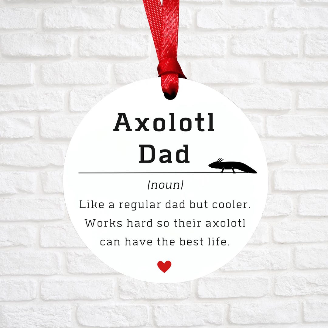 Axolotl Dad Hanging Decoration, Axolotl Gifts, Axolotl Home Decor ...