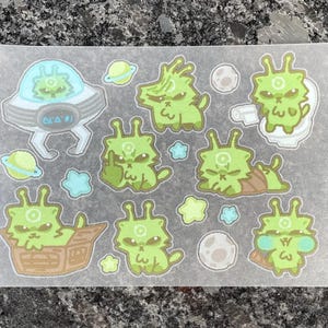 Glorp Alien Cat Stickers!! - Etsy
