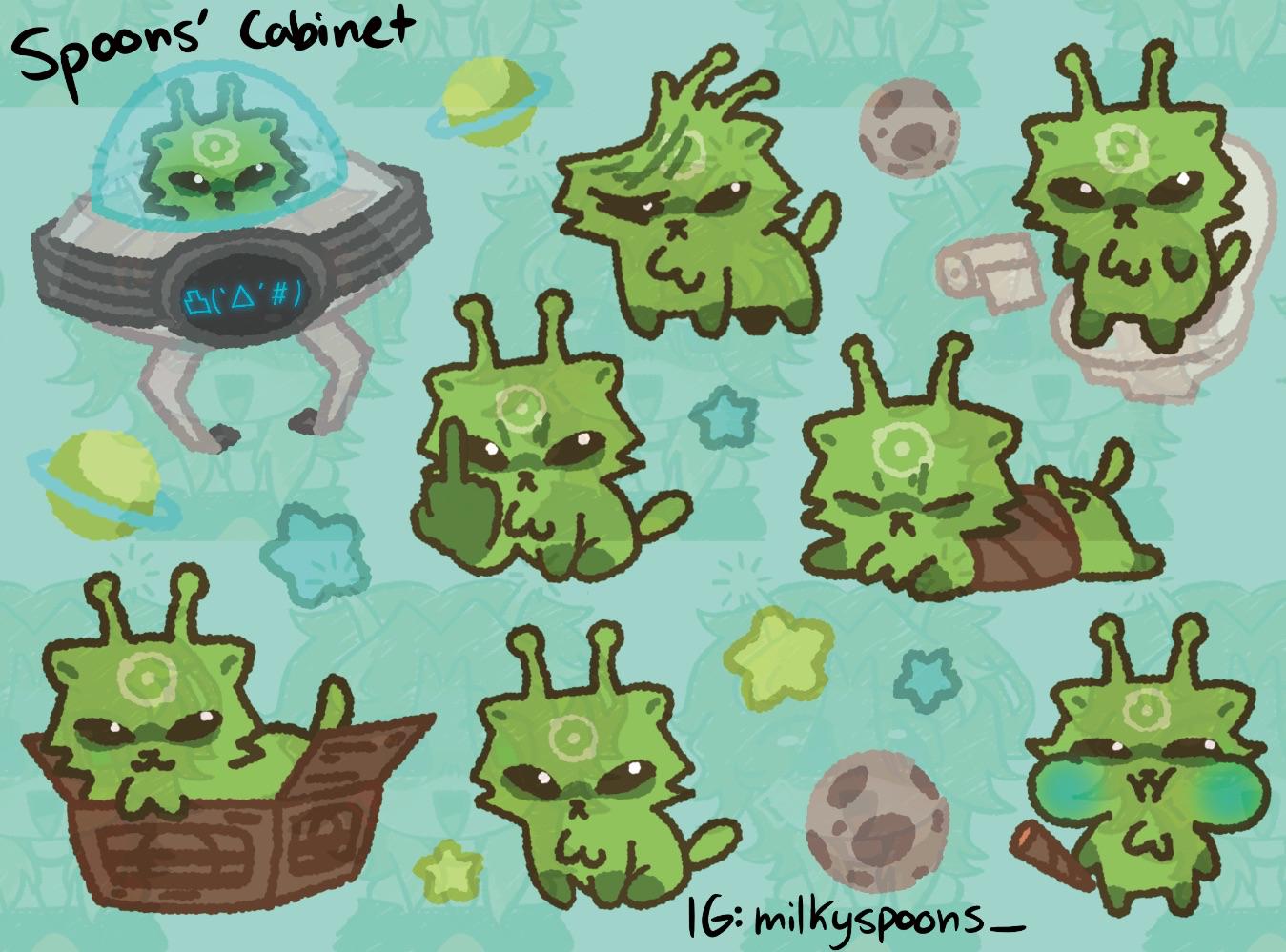 Glorp Alien Cat Stickers | PRE-ORDERS!!! - Etsy UK