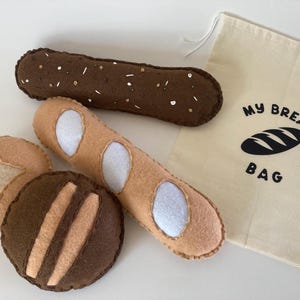 Pretend Play Felt Bread and Pretzel Set • 6 Breads • Imagination Play ...