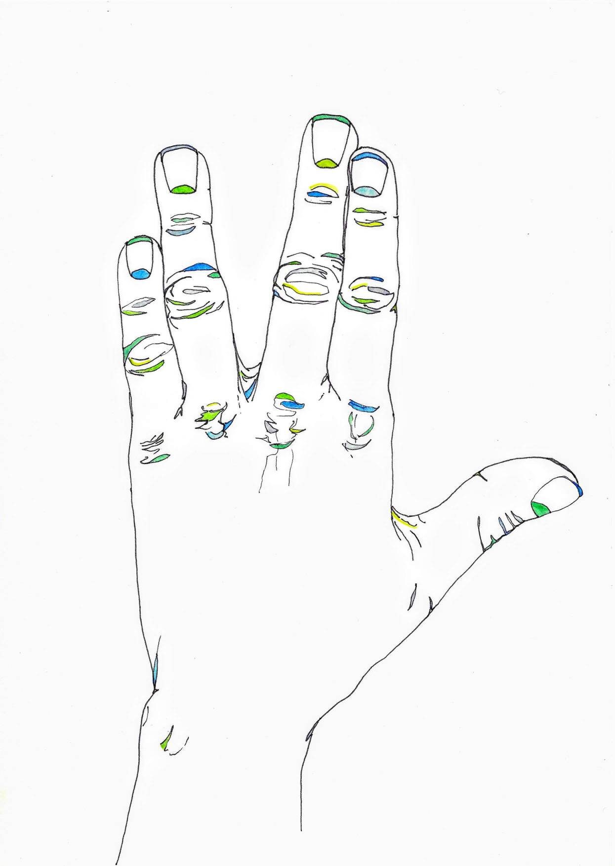 Prints of Original Ink Drawings, Hands and Foot. - Etsy