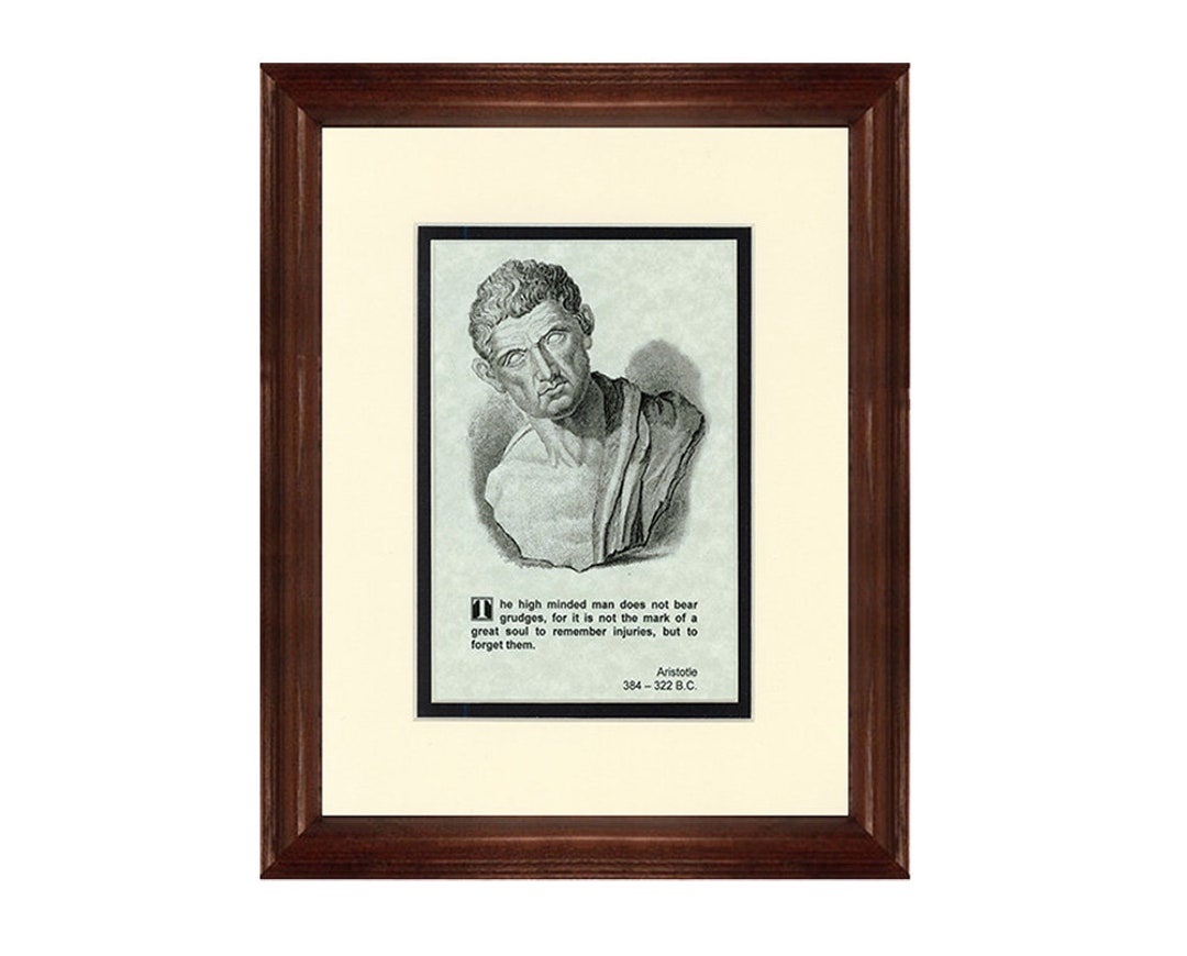 Aristotle Quotation and Print With Mat and Frame - Etsy UK