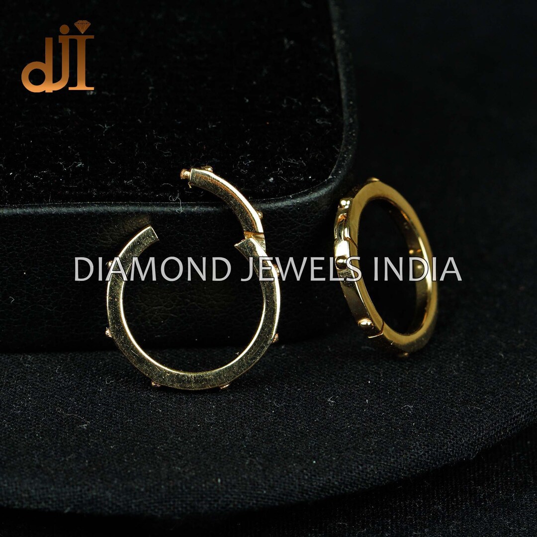 14k Solid Gold Lock Finding: 15mm Designer Beaded Jewelry Component - Etsy