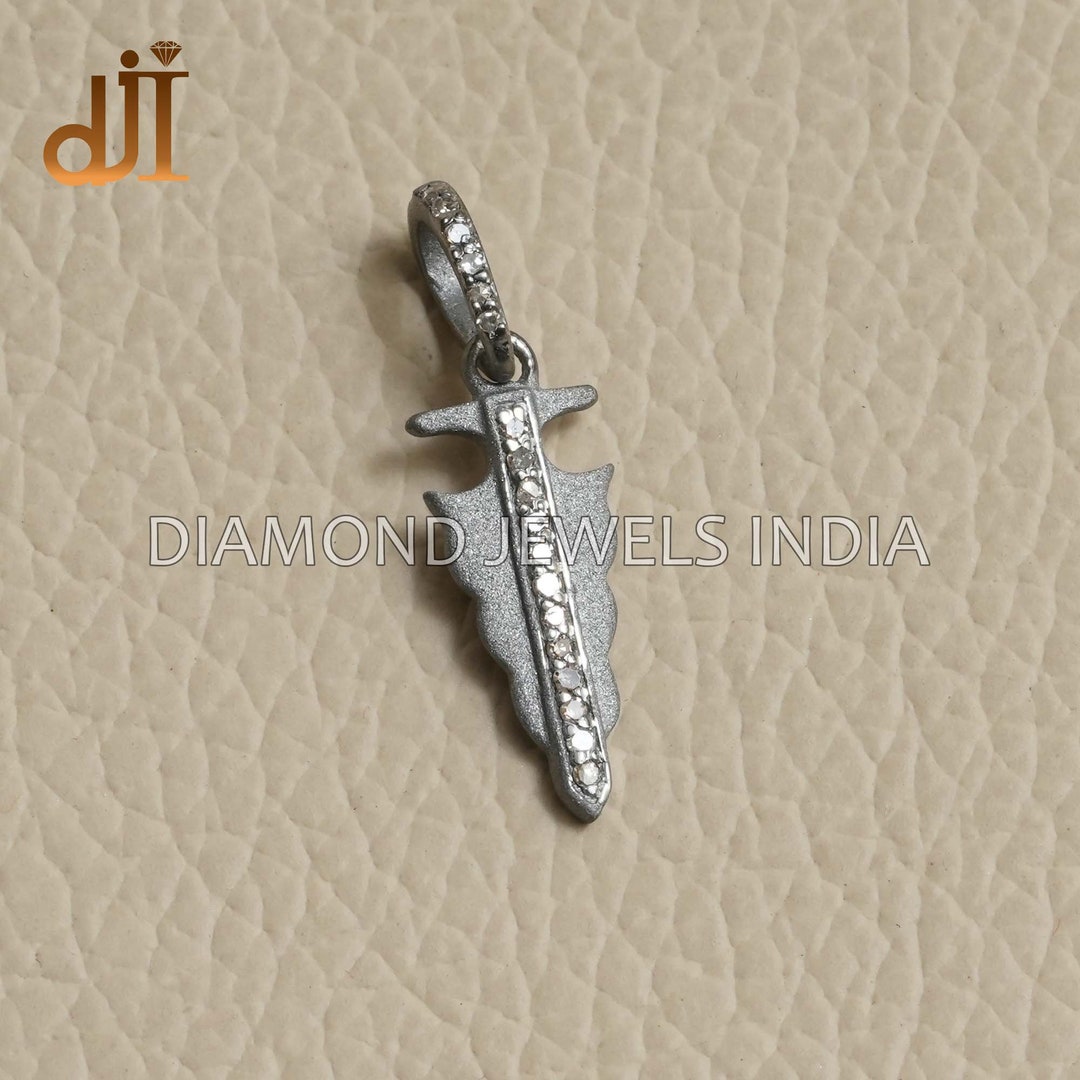 925 Silver Pave Diamond Arrowhead Pendant Necklace: Minimalist Jewelry ...