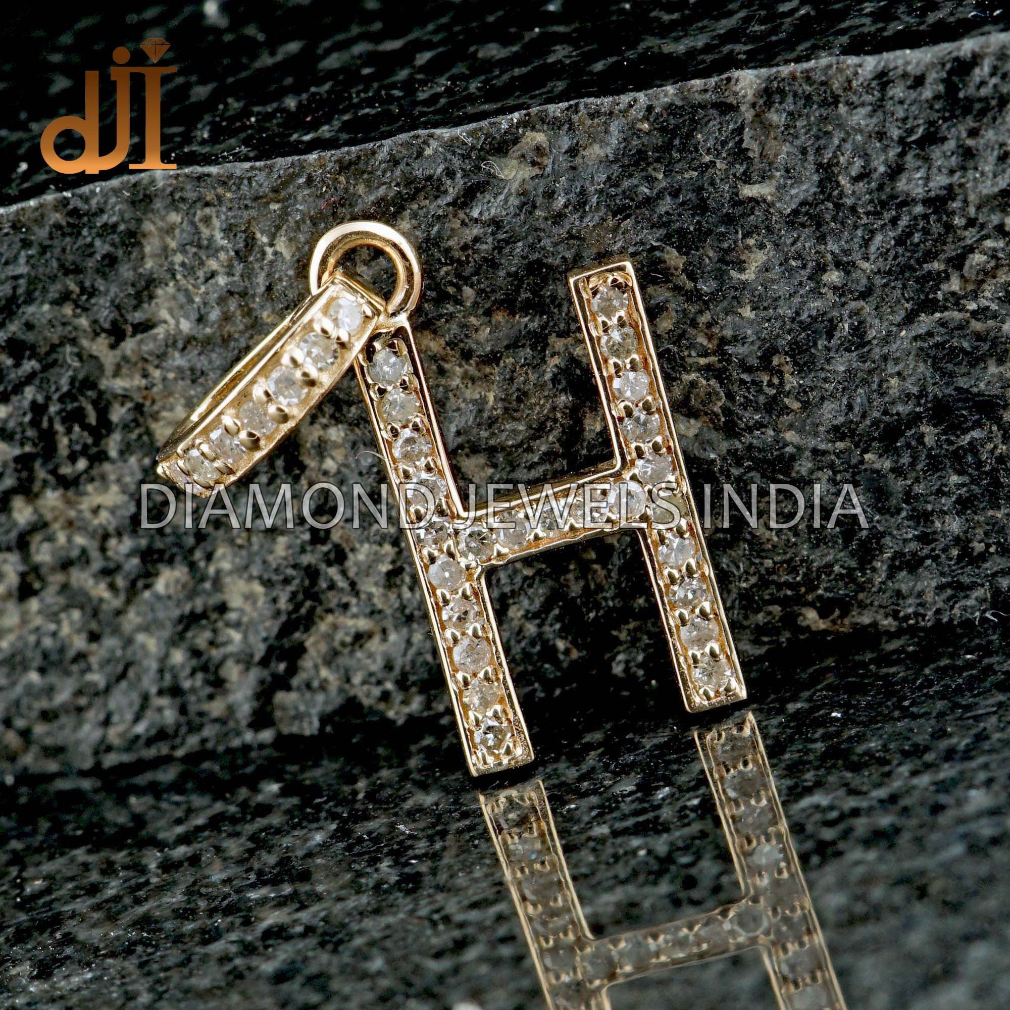 H Alphabet In Diamond