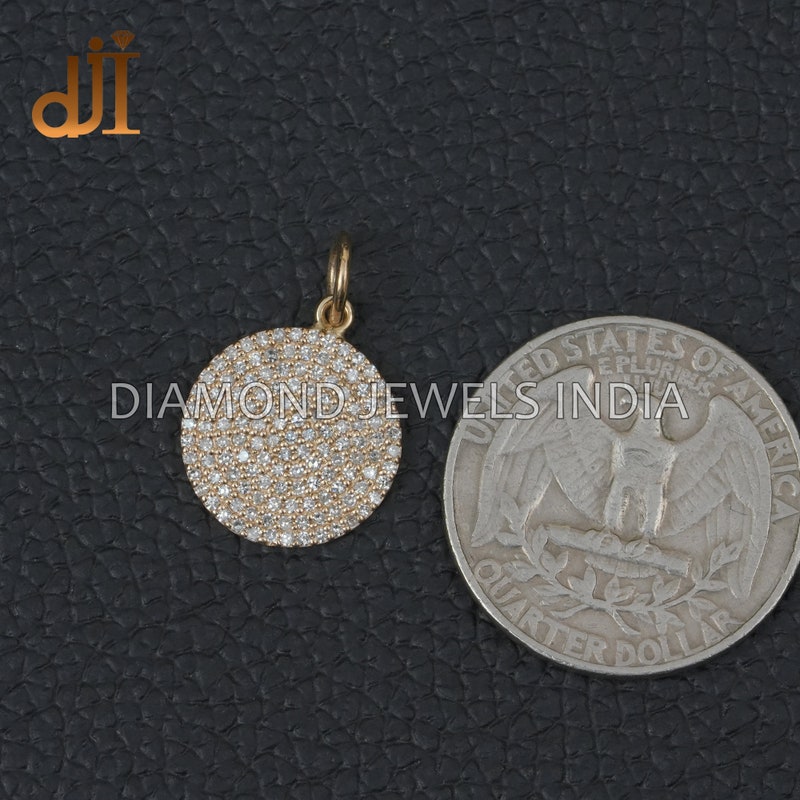Pave Diamond Pendant - Etsy
