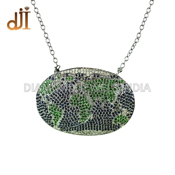 Chrome World Map Art - Etsy