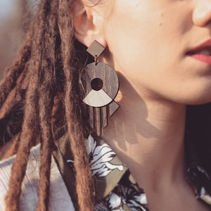 African Statement Earrings / Geometric Statement Earrings / Large ...