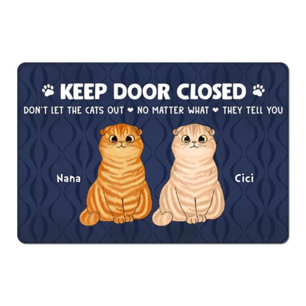Keep Door Closed Cat - Etsy