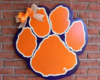 Clemson paw | Etsy