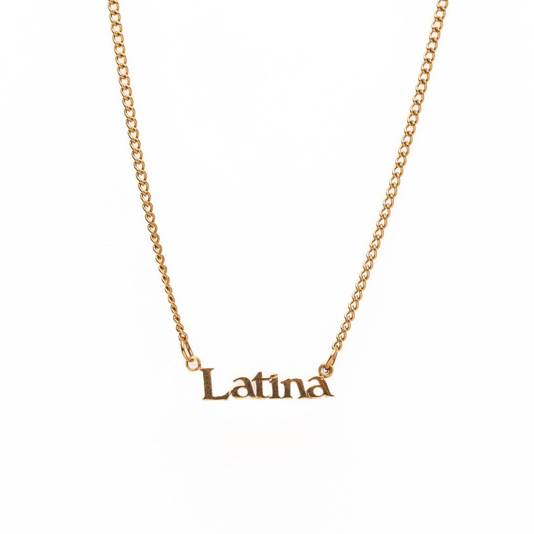 Latina Necklace - Stainless Steel Hispanic Heritage Pride Gift - Etsy