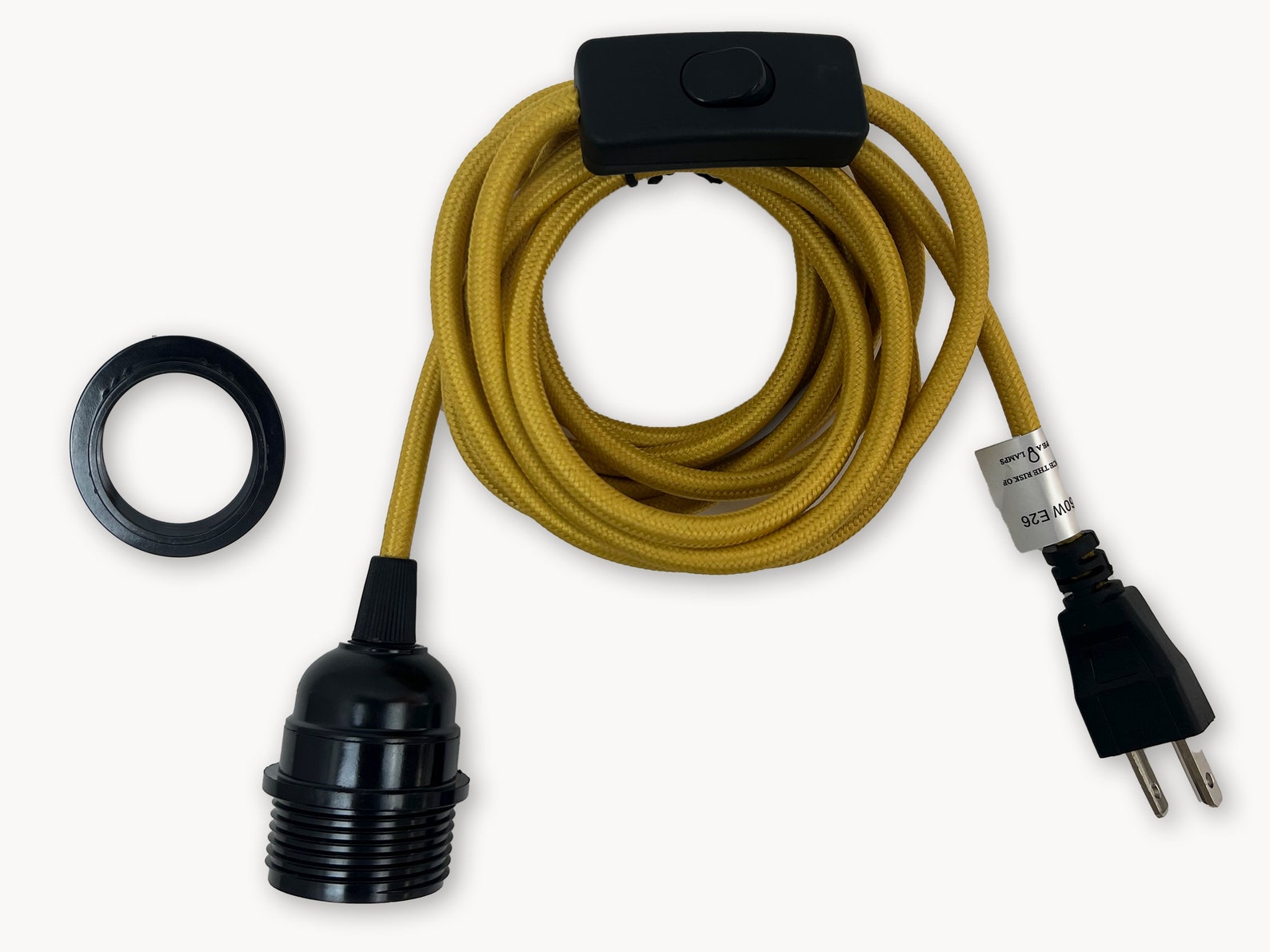 GOLD Plug-in Lamp Kit Swag Pendant Light Shade Ready Hanging - Etsy