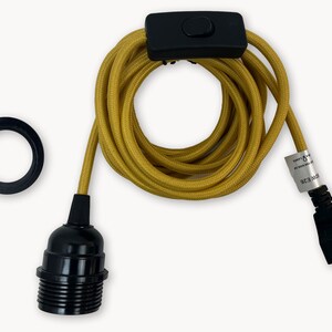 GOLD Plug-in Lamp Kit Swag Pendant Light Shade Ready Hanging - Etsy