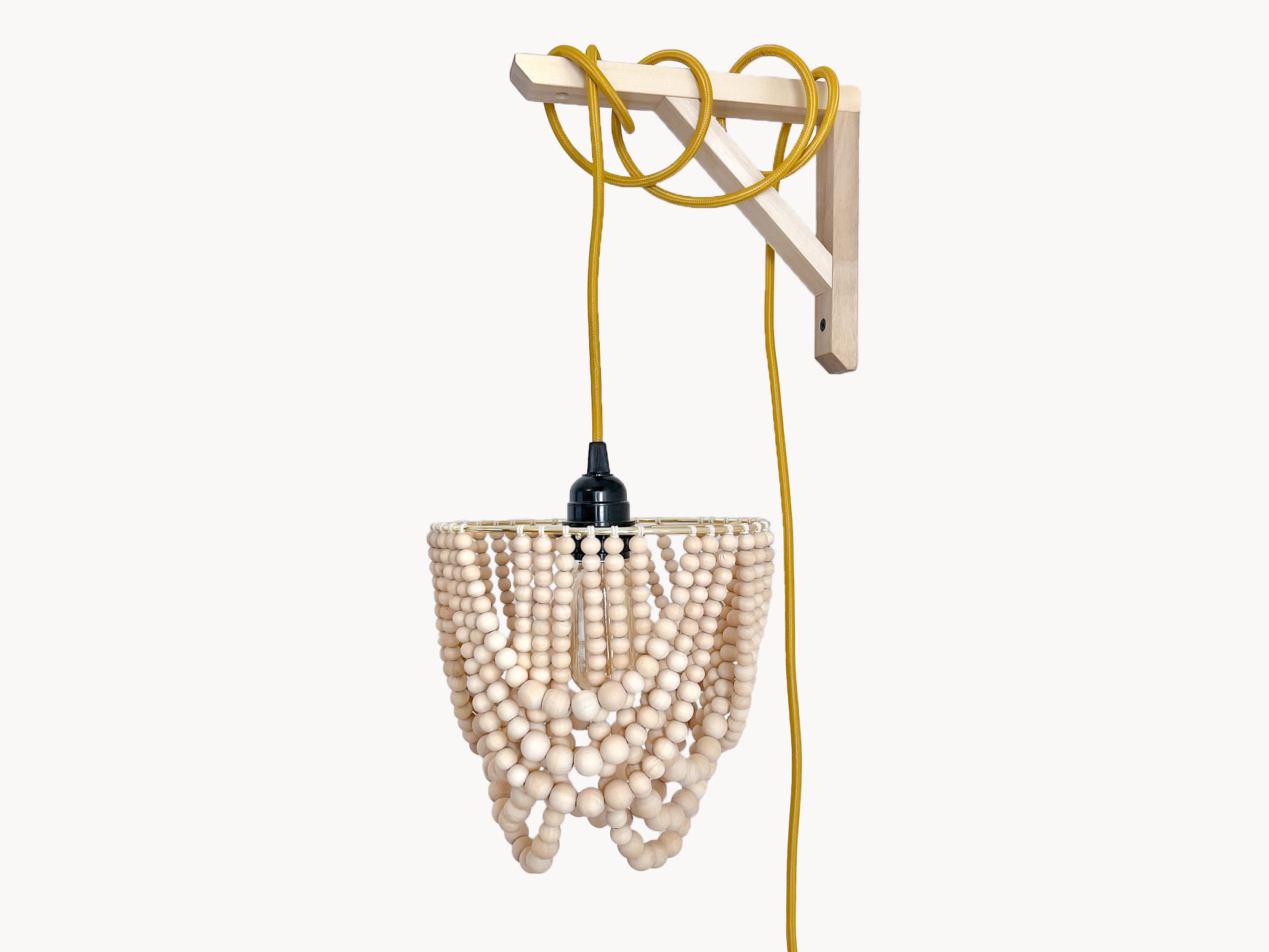 GOLD Plug-in Lamp Kit Swag Pendant Light Shade Ready Hanging - Etsy