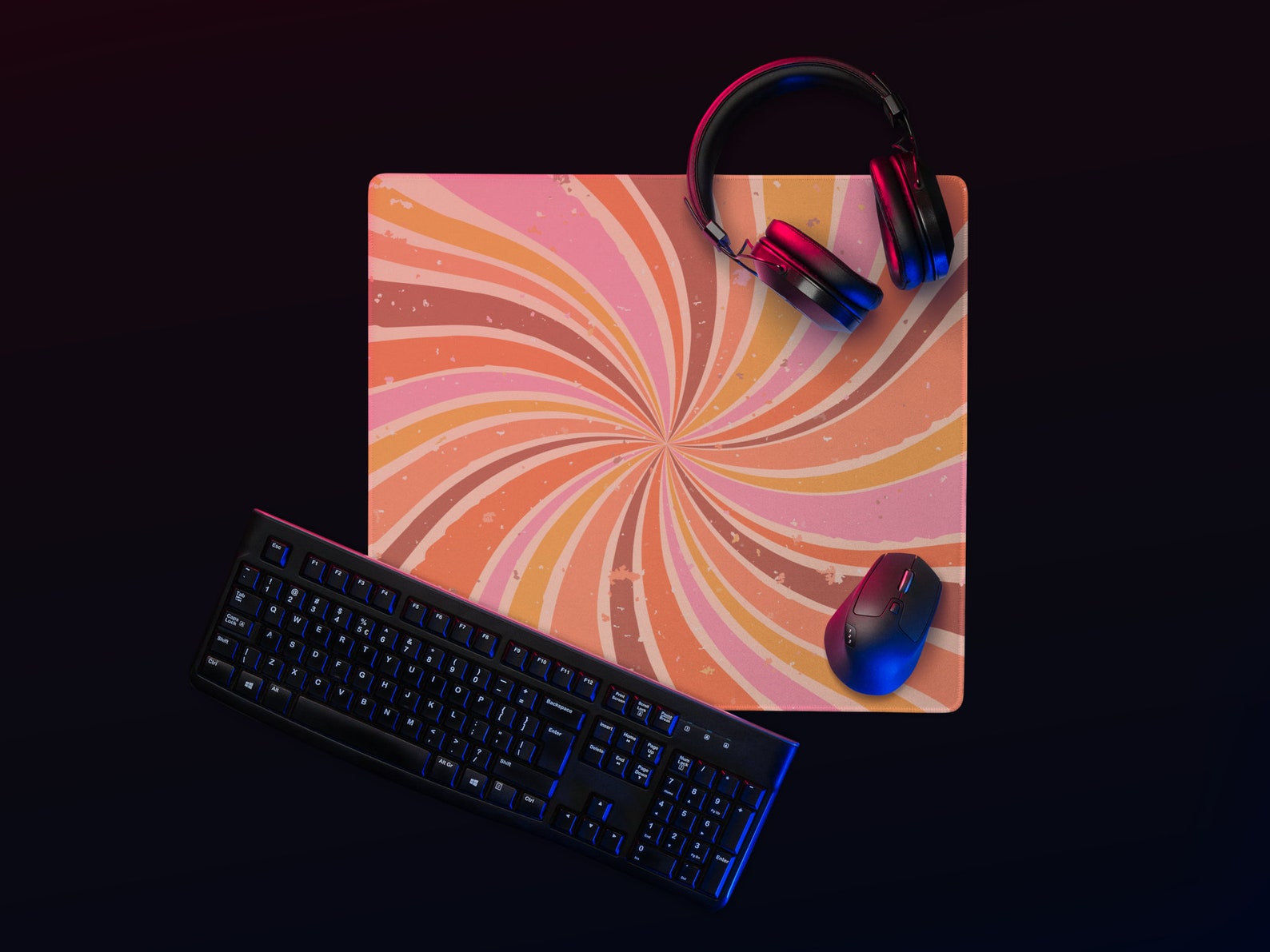 Abstract Groovy Retro Desk Mat 70s Psychedelic Hippie 60s - Etsy