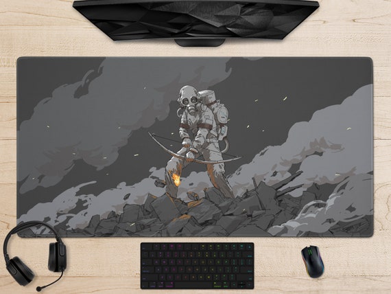 Apocalypse Biohazard Gas Mask Desk Mat Fantasy Archer Flaming - Etsy