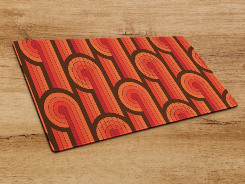 Retro Groovy Mid Century Modern Abstract Desk Mat Gaming Large - Etsy