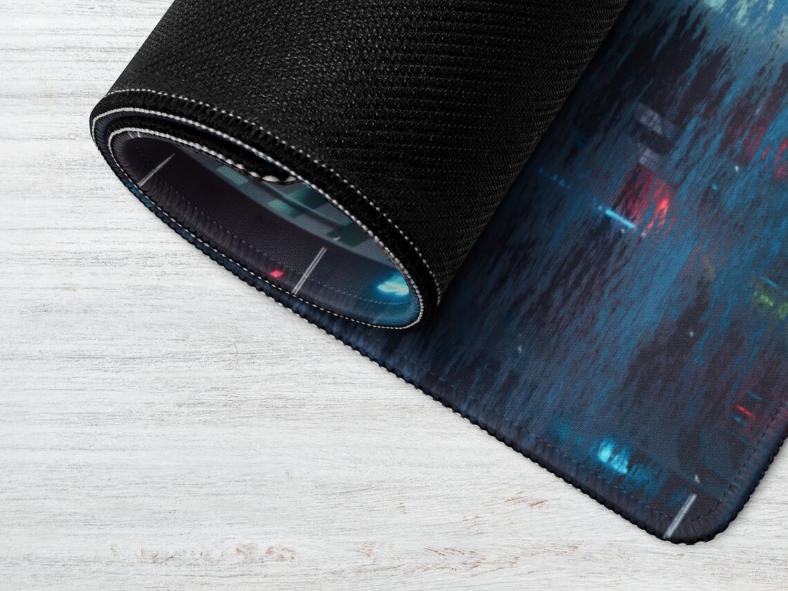 Cyberpunk City Street Desk Mat Futuristic City Gaming Large - Etsy