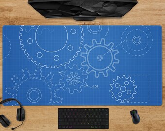 Desk Mat Blueprint - Etsy