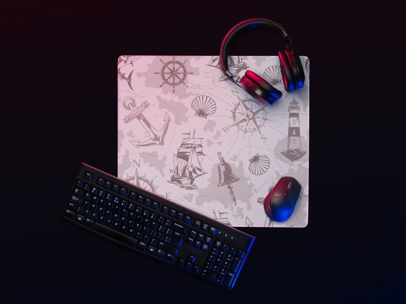 Pirate Treasure Map Sailor Desk Mat White Nautical Ship Boat - Etsy