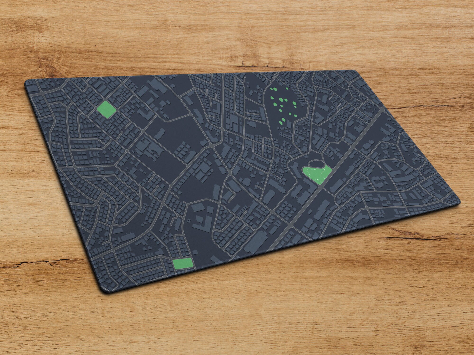 City Street Map Abstract Desk Mat GPS Navigation Gaming Large - Etsy