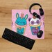 Kawaii Cute Animal Bubble Tea Desk Mat Boba Pink Gaming Large - Etsy