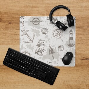 Pirate Treasure Map Sailor Desk Mat White Nautical Ship Boat - Etsy