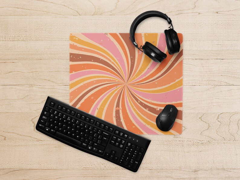 Abstract Groovy Retro Desk Mat 70s Psychedelic Hippie 60s - Etsy