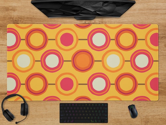 Retro Mid Century Modern Abstract Desk Mat Gaming Large Mouse - Etsy