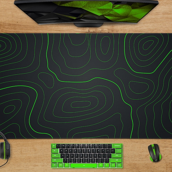 Topographic Green Mouse Pad - Etsy