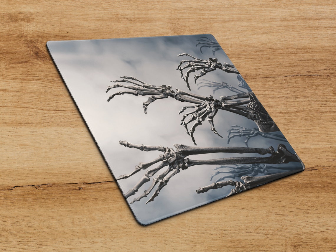 Skeleton Skull Bones Halloween Desk Mat Goth Horror Gaming - Etsy