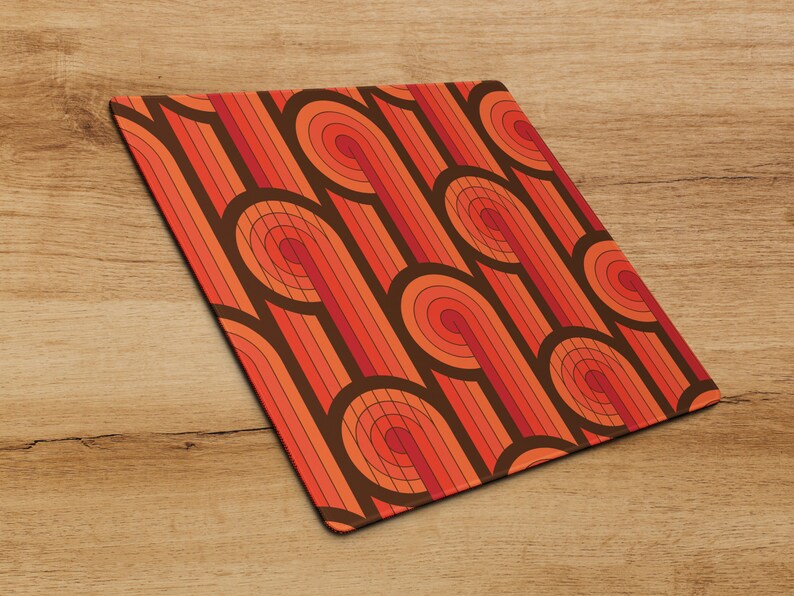 Retro Groovy Mid Century Modern Abstract Desk Mat Gaming Large - Etsy