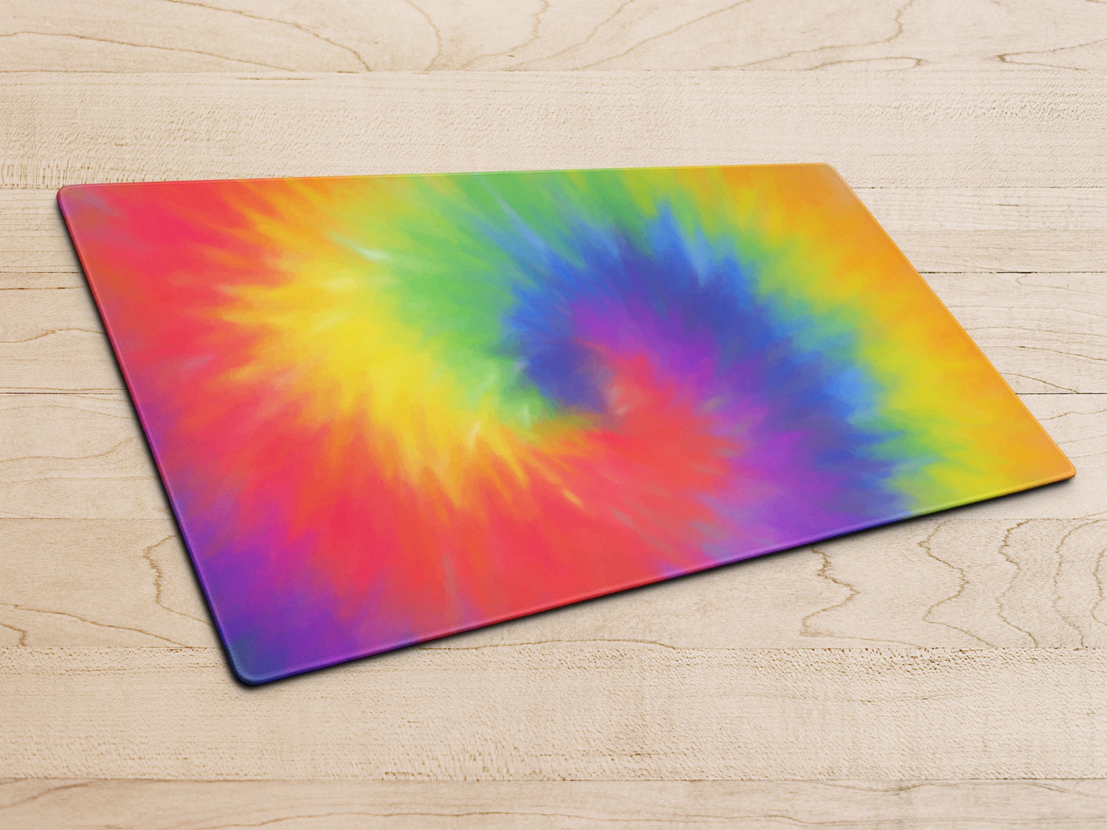 Rainbow Tie Dye Desk Mat Colorful Watercolor Lgbtq Pride - Etsy