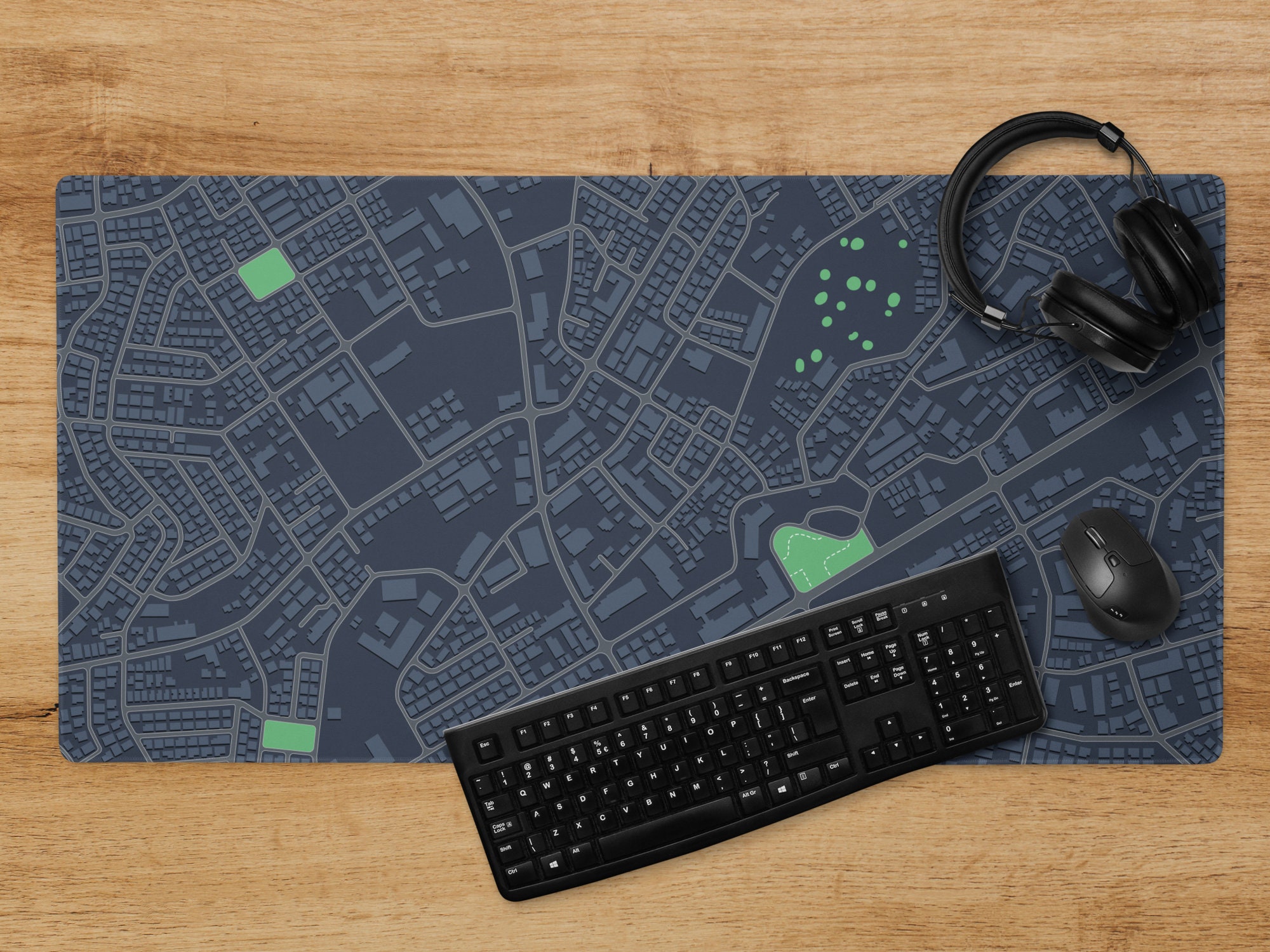 City Street Map Abstract Desk Mat GPS Navigation Gaming Large - Etsy