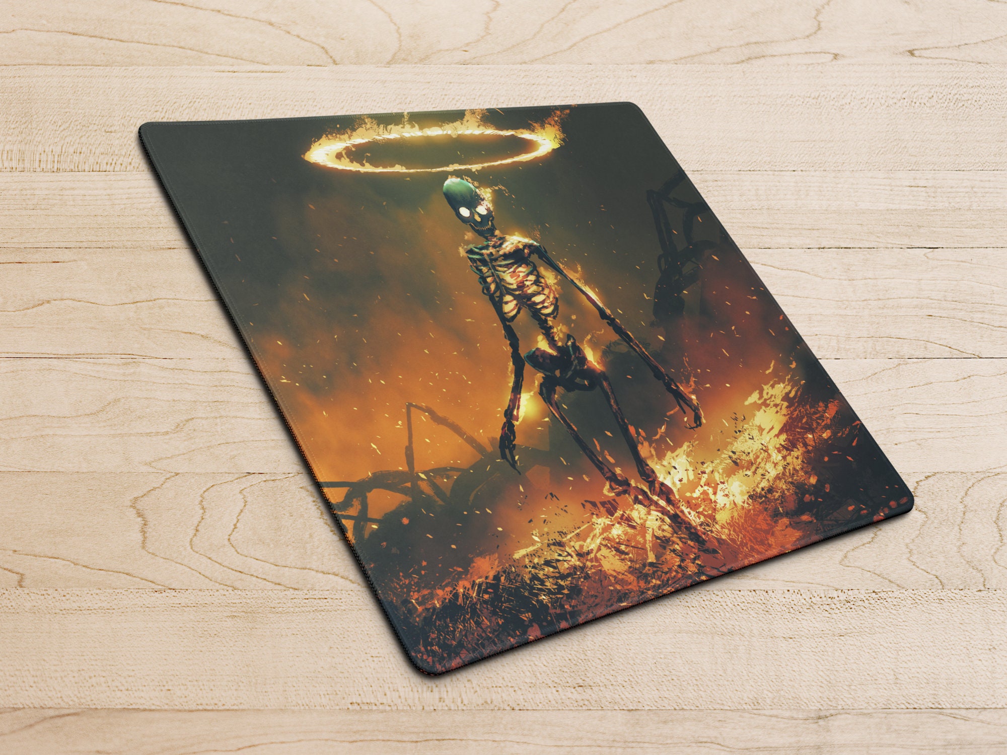 Fantasy Horror Skeleton Desk Mat Designed & Sold By Lethal Arlyn